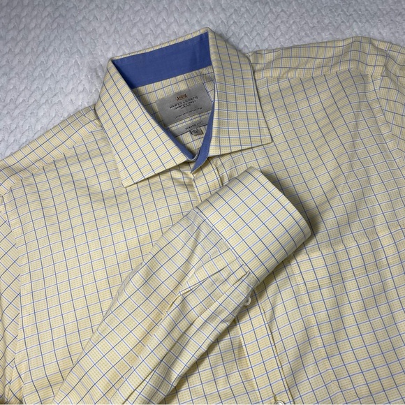 Hawes & Curtis | Shirts | Hawes Curtis Jeremy Street London Yellow Blue ...